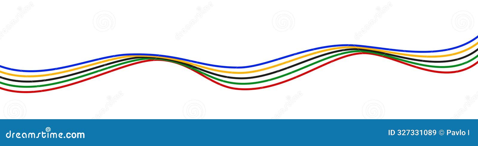 Colored Olympic Games Rainbow Wavy Lines Flag Symbol Isolated Stock ...