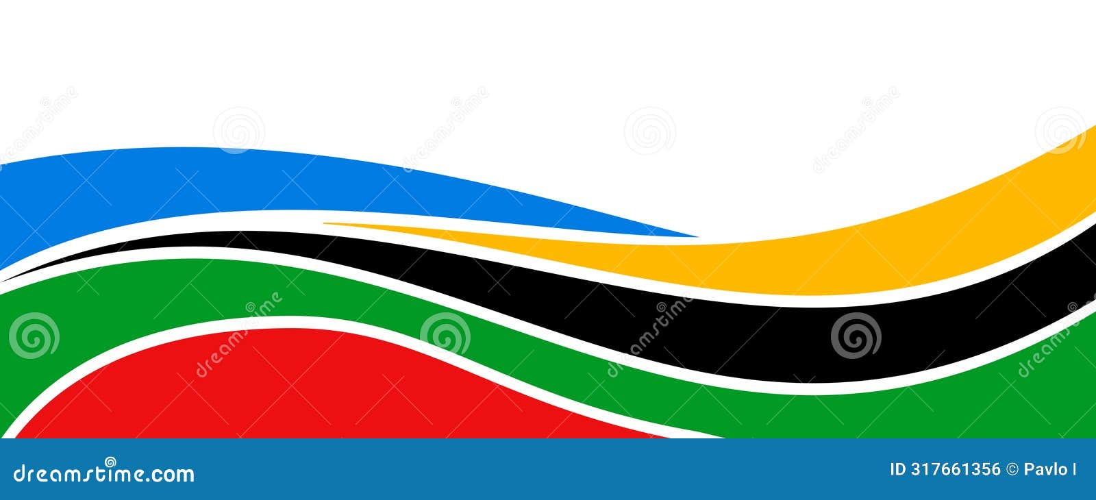 Colored Olympic Games Rainbow Wavy Lines Flag Symbol Isolated Stock ...