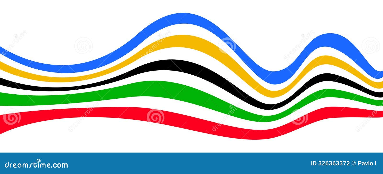 Colored Olympic Games Rainbow Wavy Lines Flag Symbol Isolated Stock ...