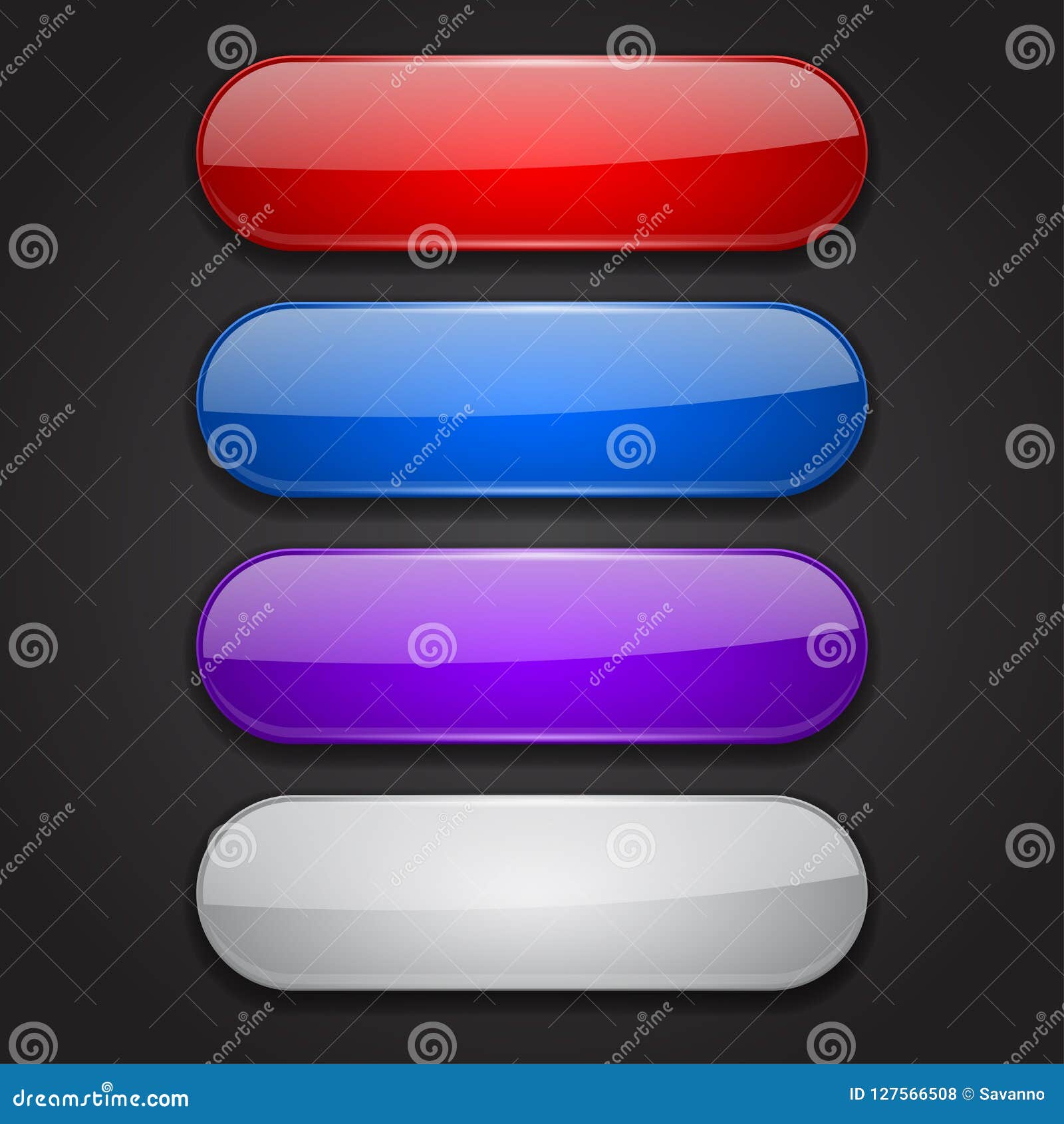 Oval Buttons Cartoon Vector | CartoonDealer.com #6892919