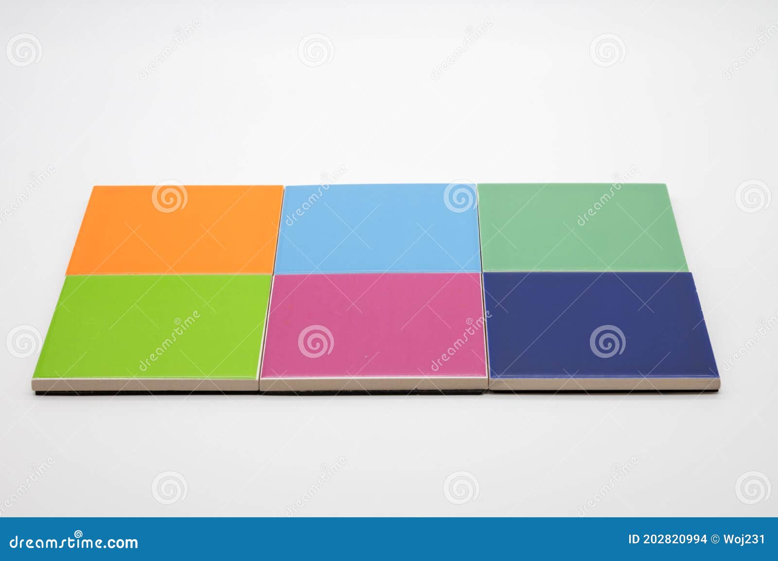 Colored Pads a White Background Stock Photo - Image of messy ...
