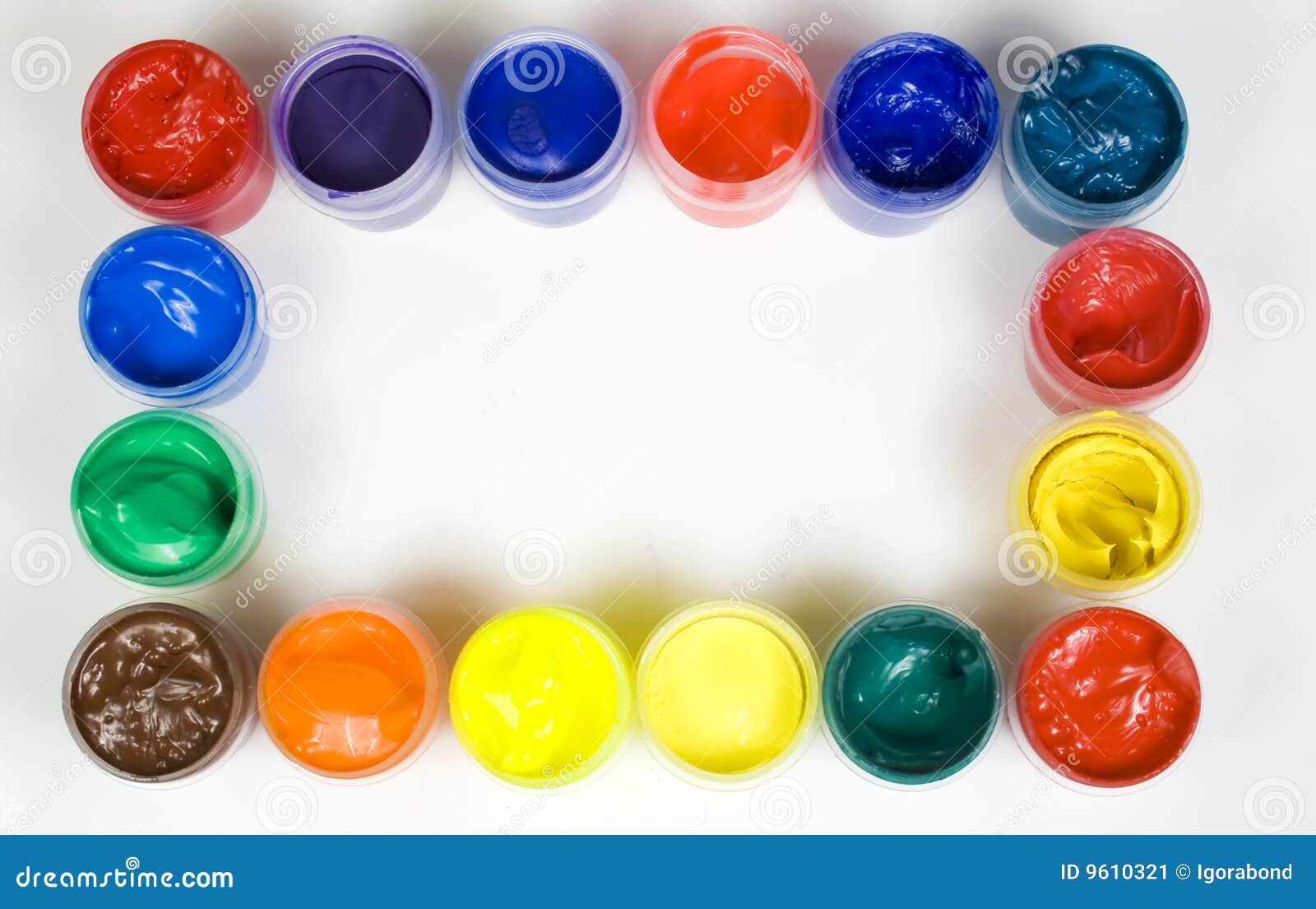 Colored paint jar frame stock image. Image of yellow, colors - 9610321