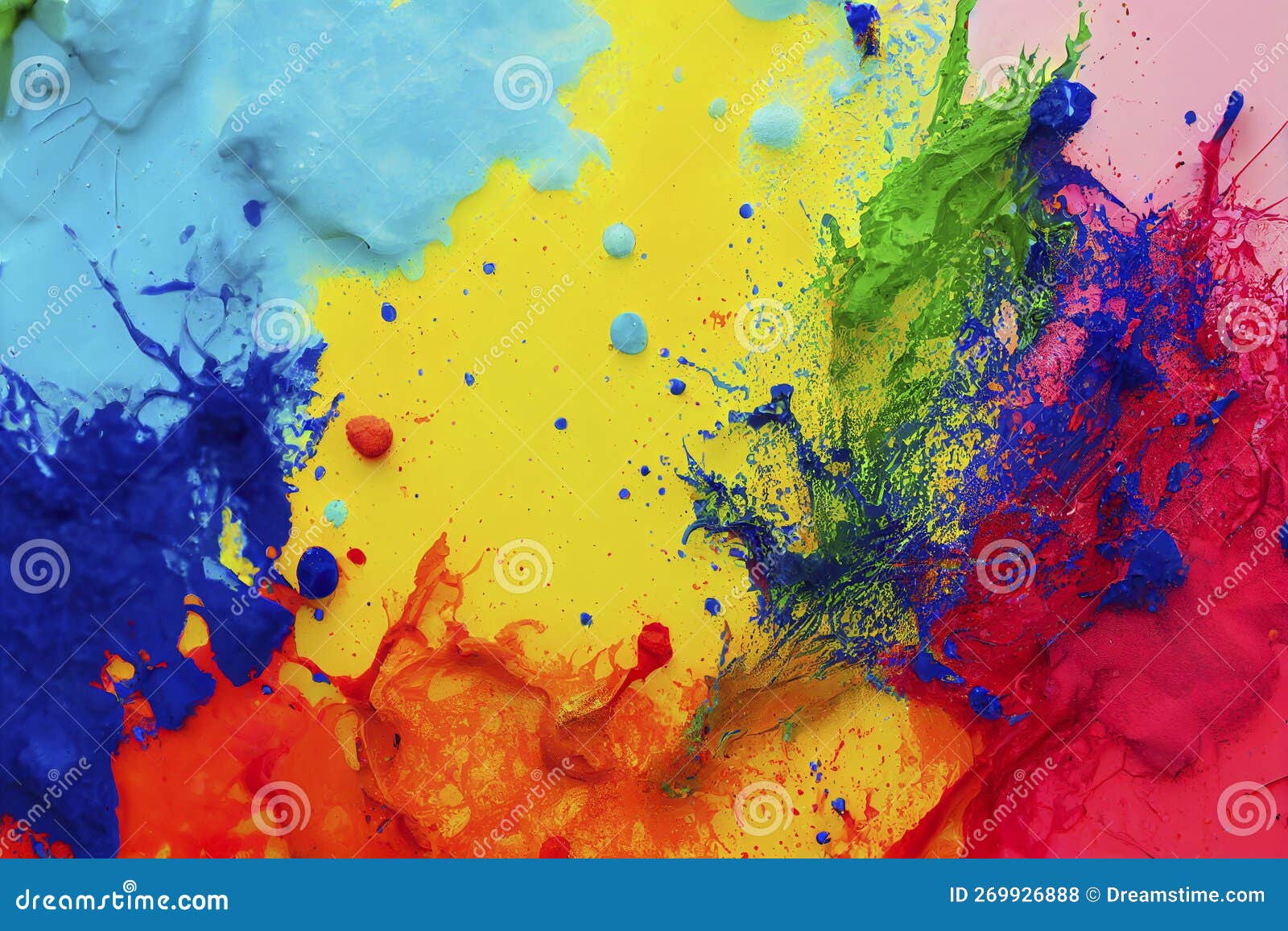 Colored Paint Splash Isolated. Ai Generated. Stock Illustration ...