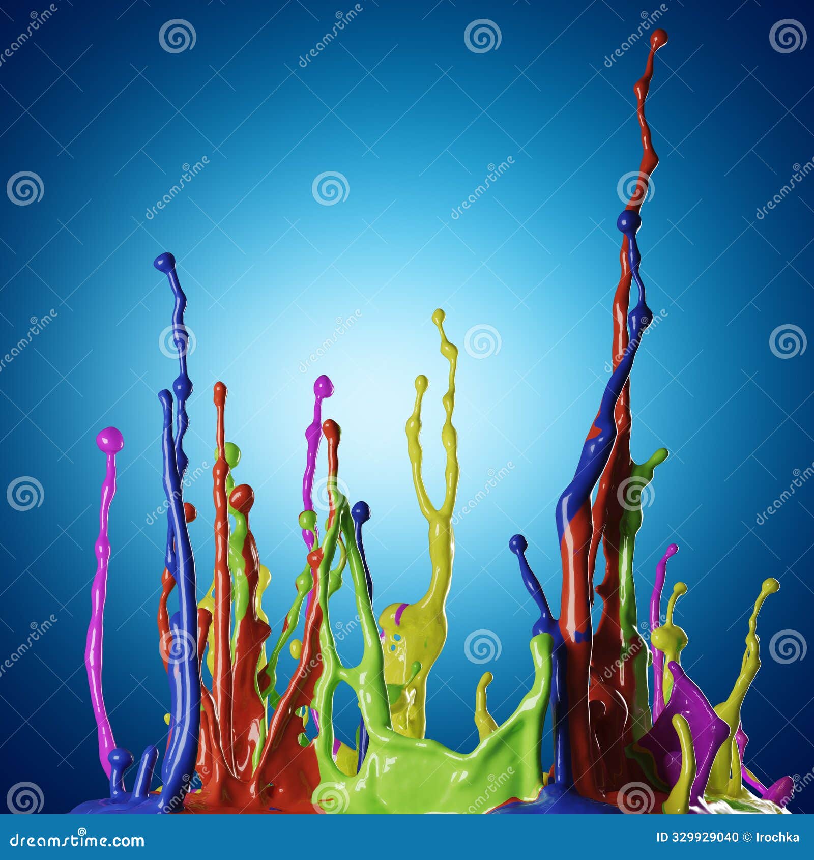 Colored Paint Splashes Background. Liquid Colours Blending Stock Photo ...