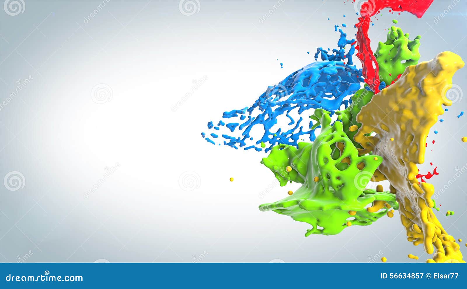 Colored paint splashes stock illustration. Illustration of drop - 56634857