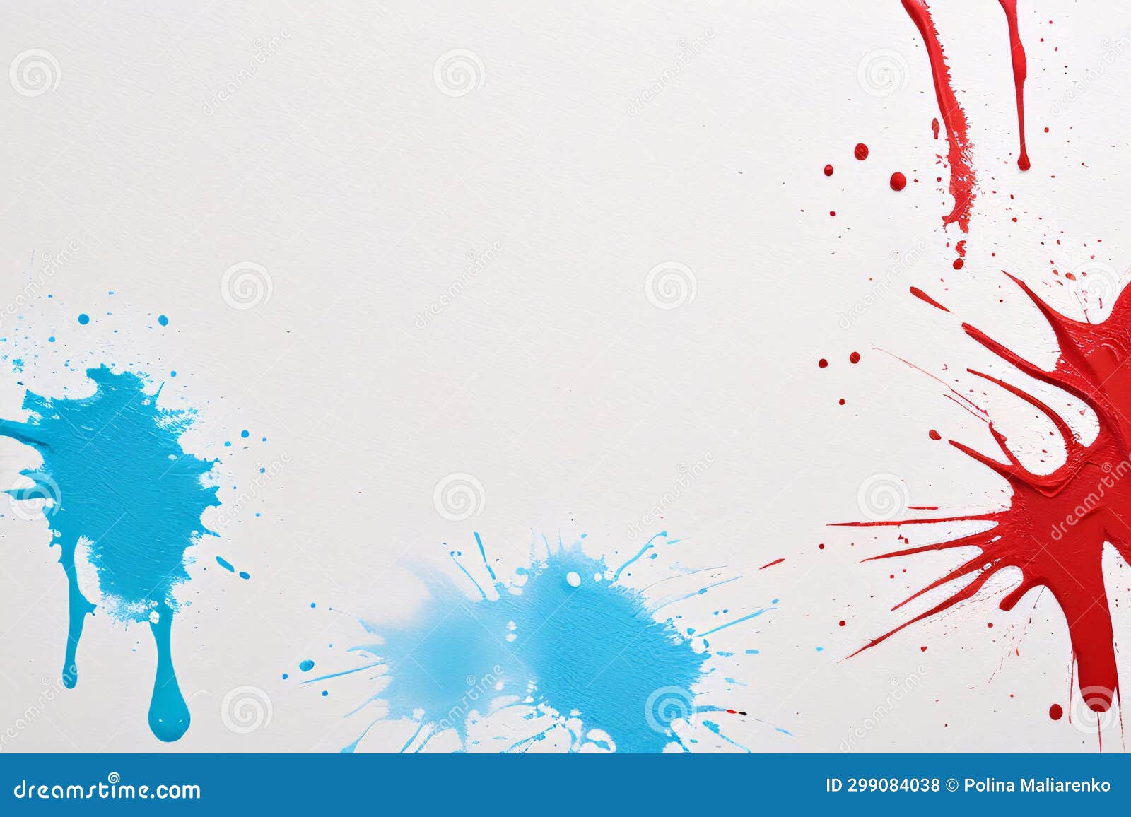 Colored Paint Splashes Isolated on White Background. Colorful Paint ...