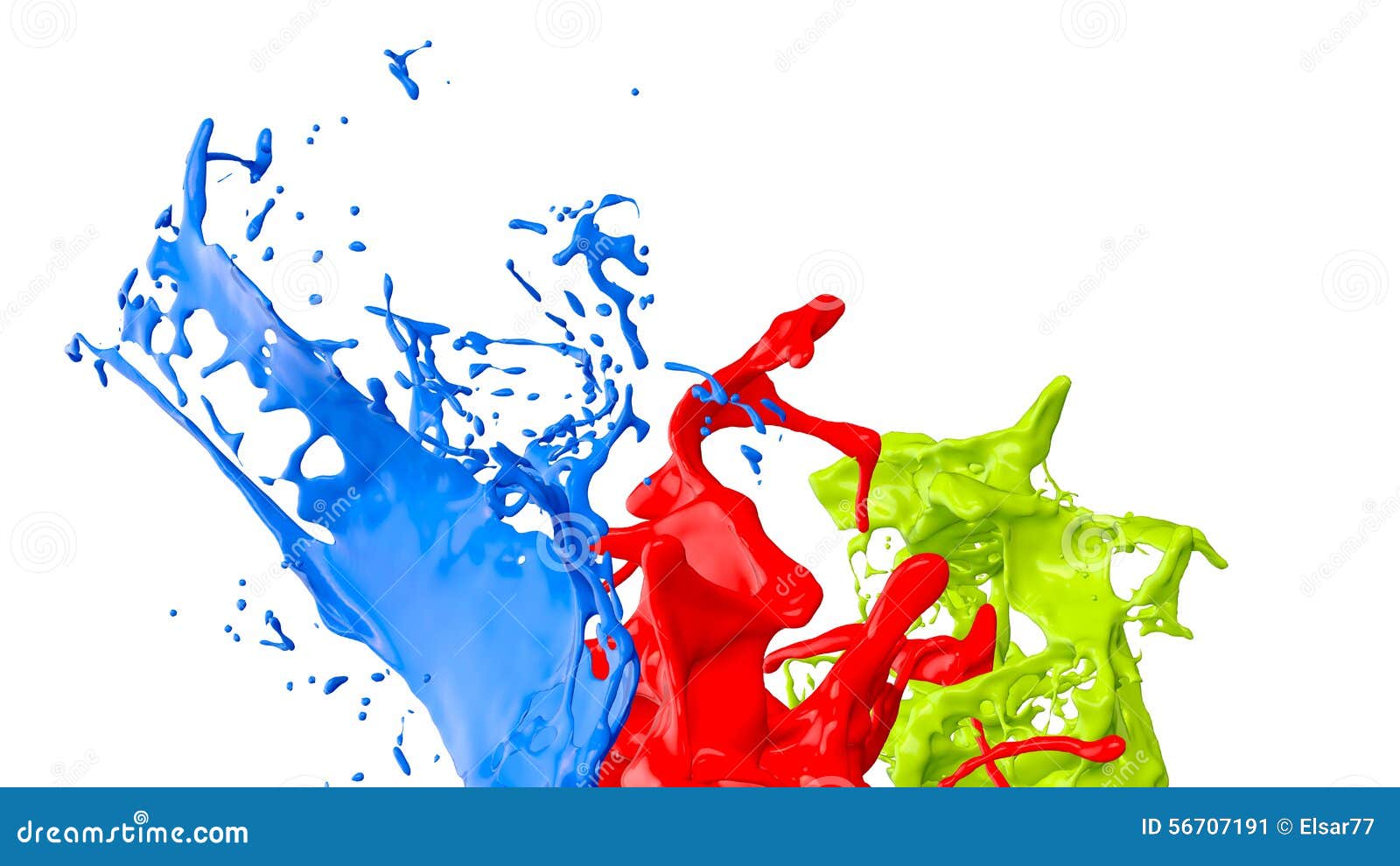 Colored paint splashes stock illustration. Illustration of colorful ...