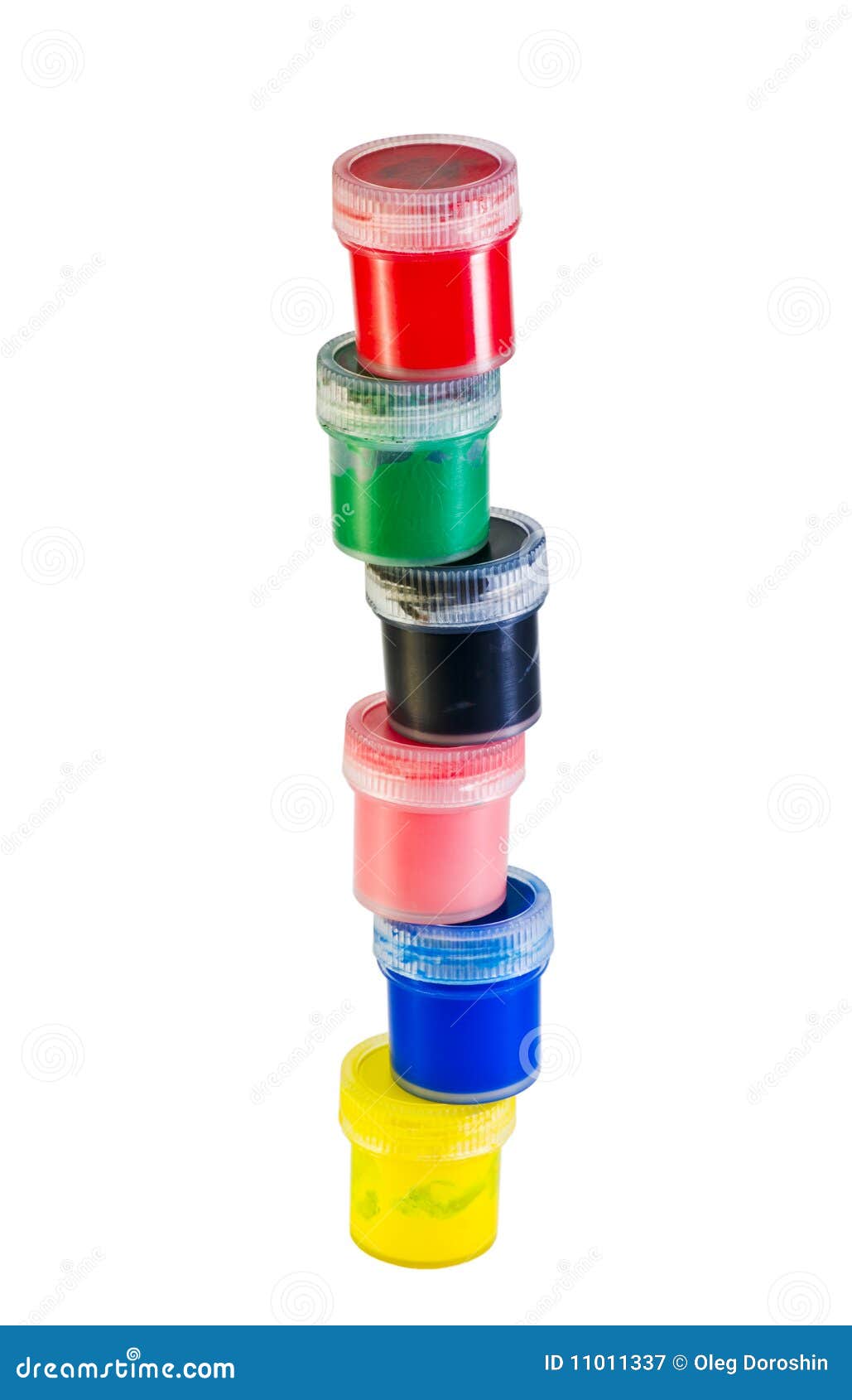 Colored paint stacked stock image. Image of colours, brushing - 11011337