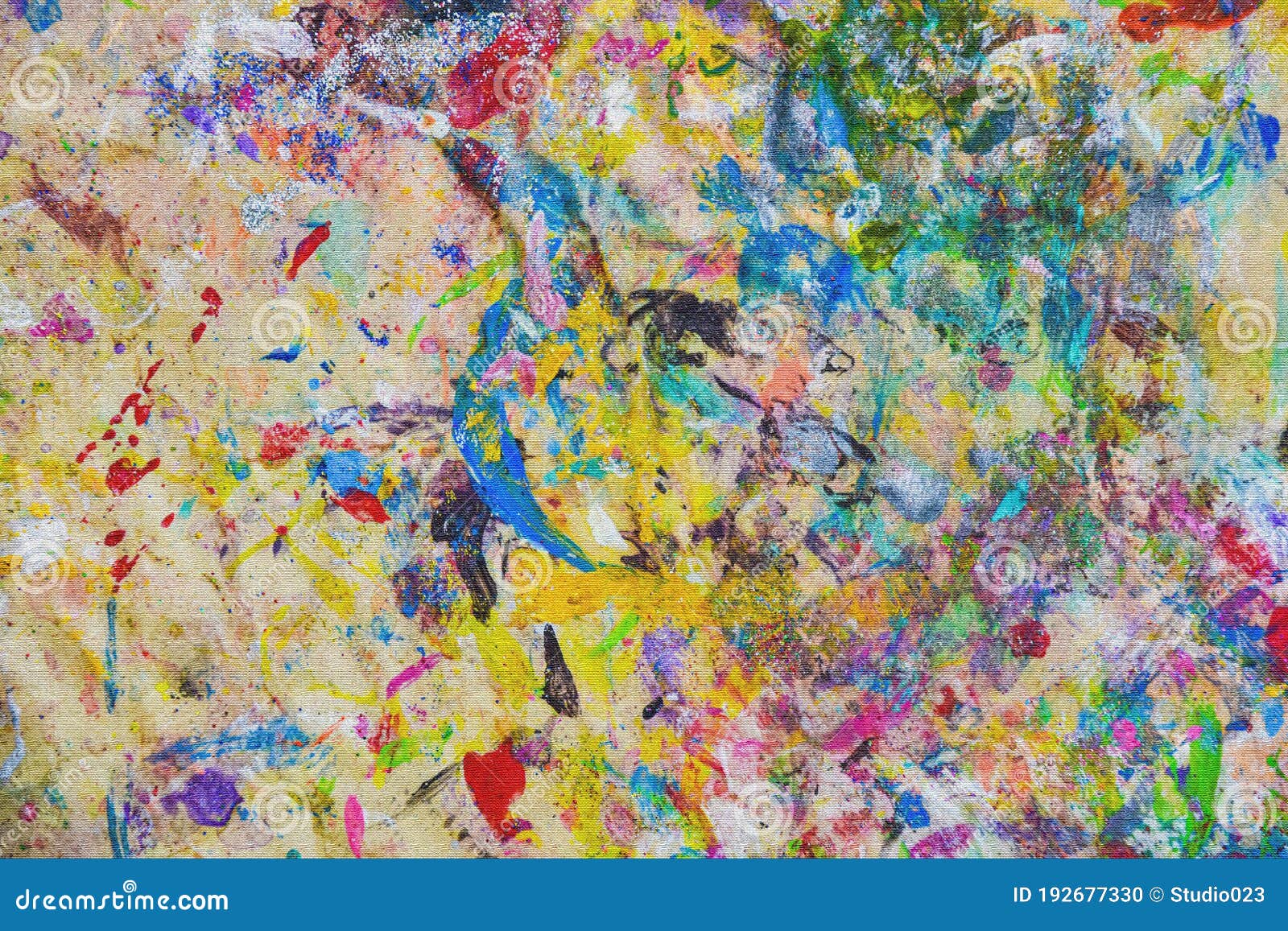 Colored Painting Canvas - Randomly Painted Backround Stock Illustration ...