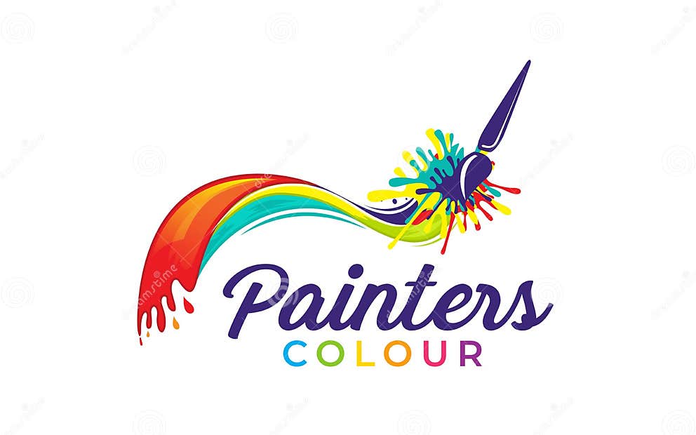 Home Colored Paintings Logo Design Stock Vector - Illustration of build ...