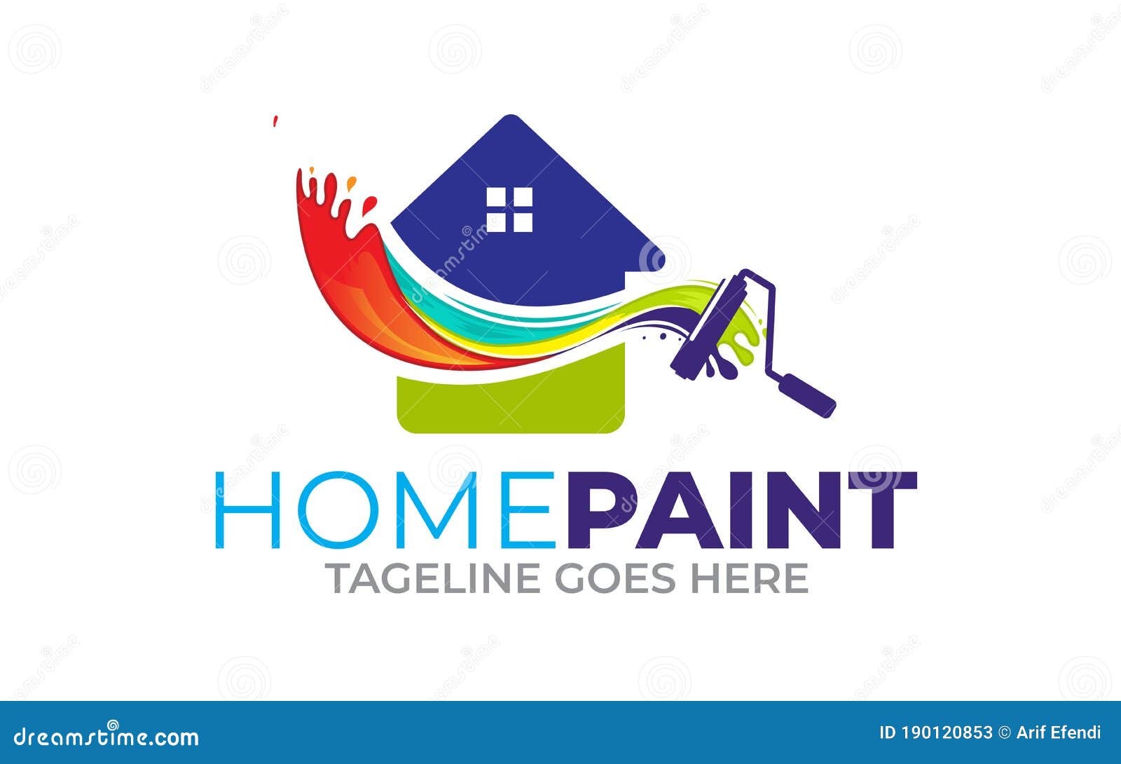 Home Colored Paintings Logo Design Stock Vector - Illustration of ...
