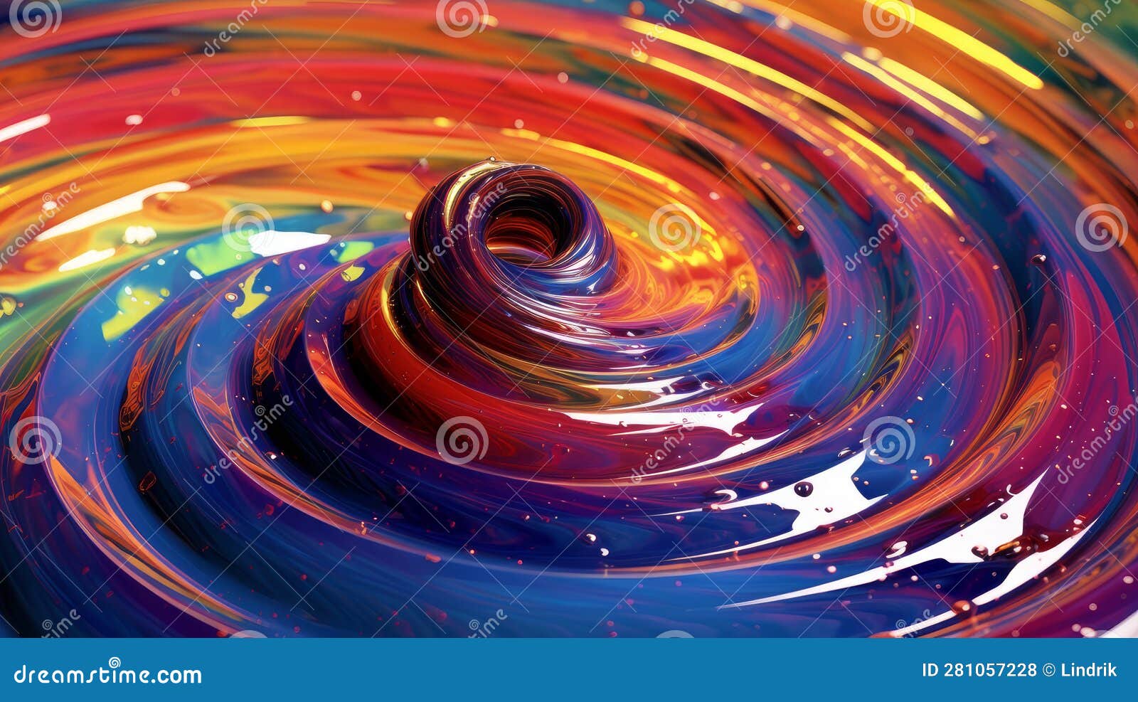 Colored Paints are Spilled Under Water. Generative AI Stock ...