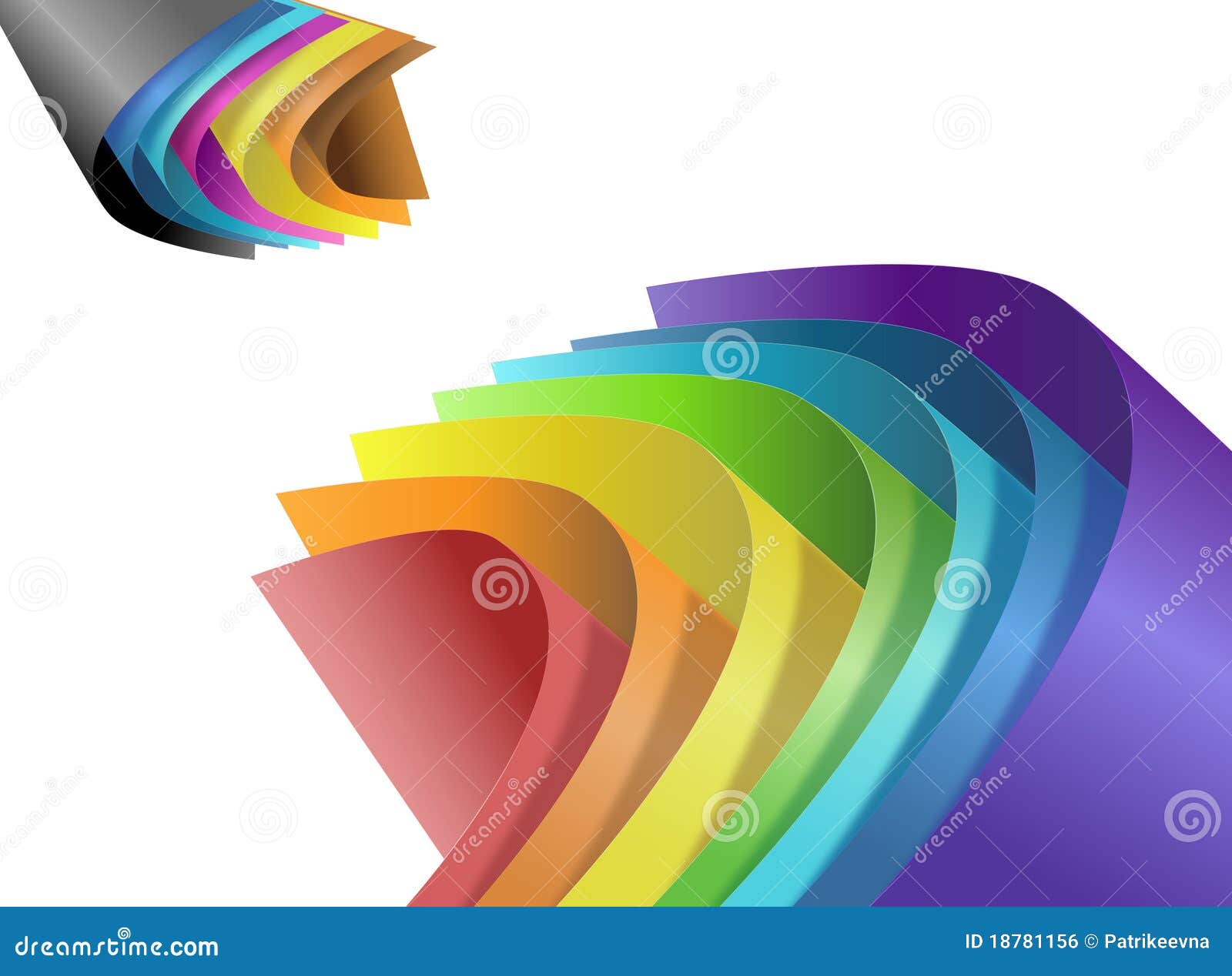 Colored paper. stock illustration. Illustration of fold - 18781156