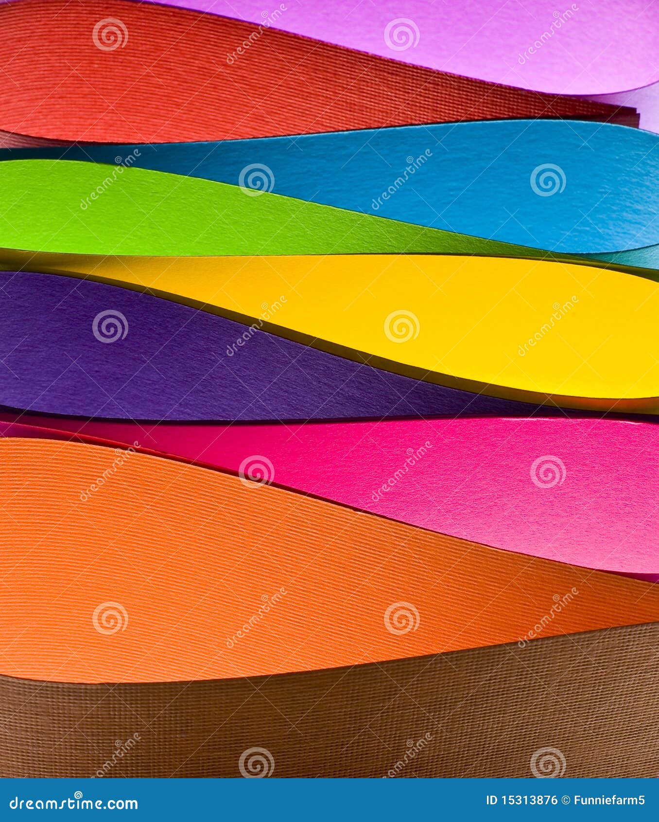 Colored Paper, Cross Section, Background Stacked In Wedges. Stock ...