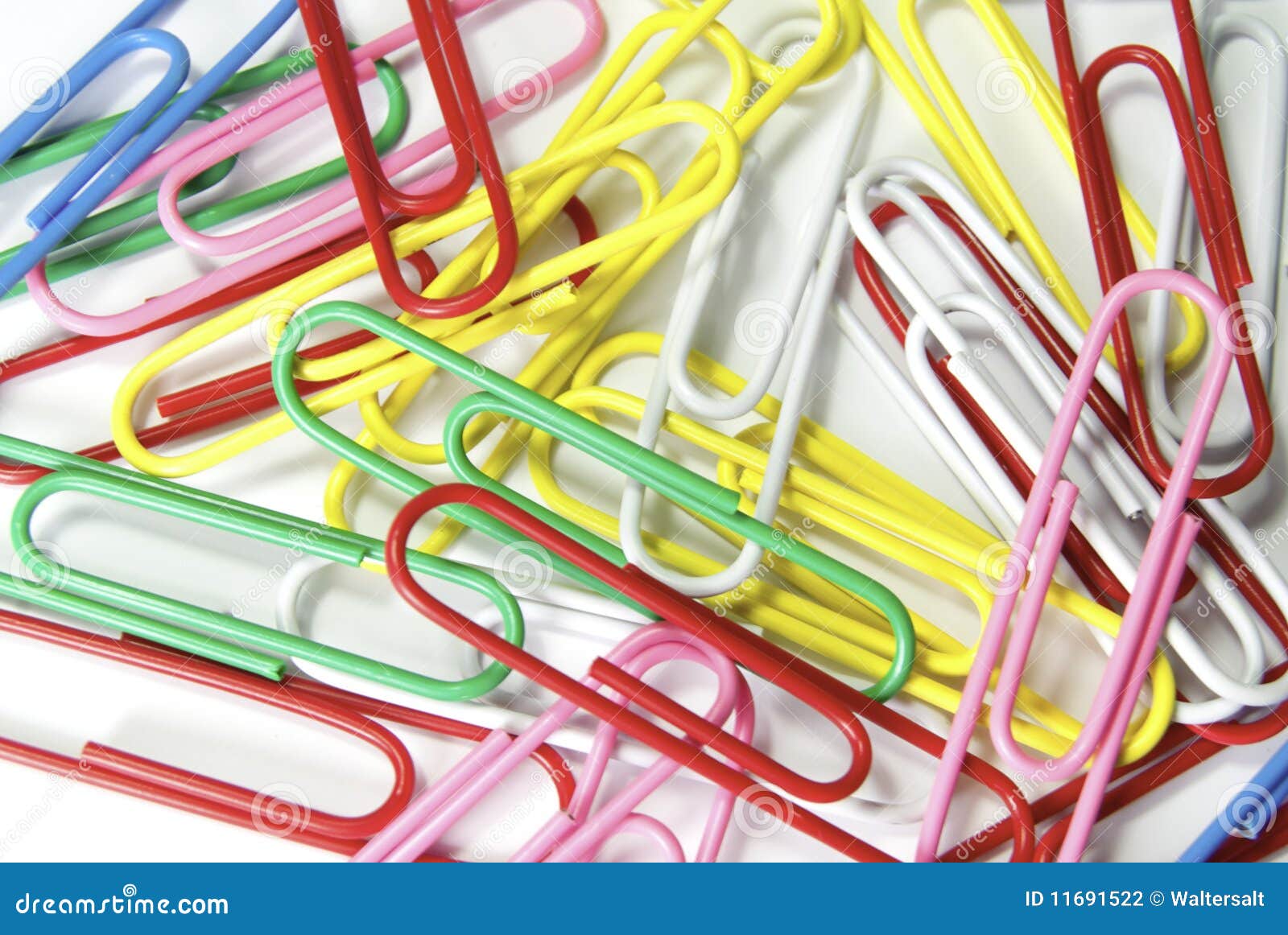 Colored Paper Clip Background, Office Stationary. Stock Photo - Image ...