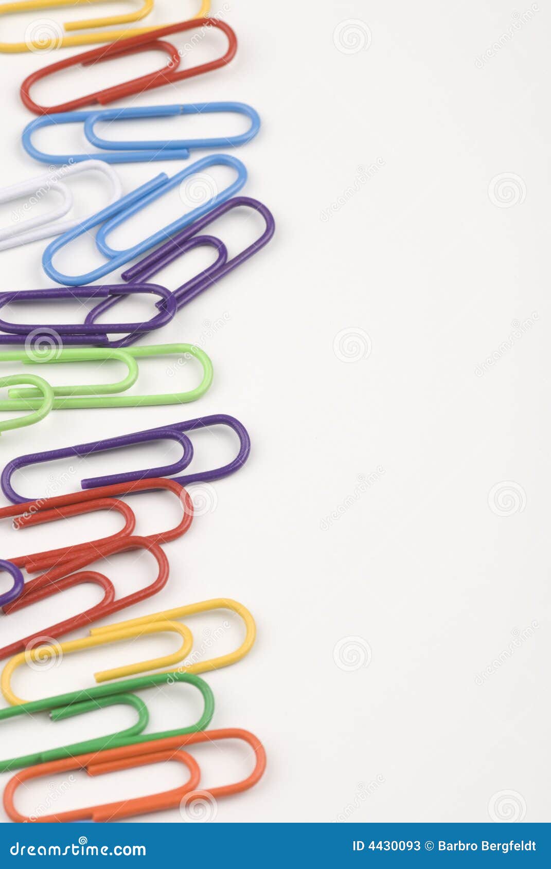 Colored paper clips stock image. Image of multi, office - 4430093