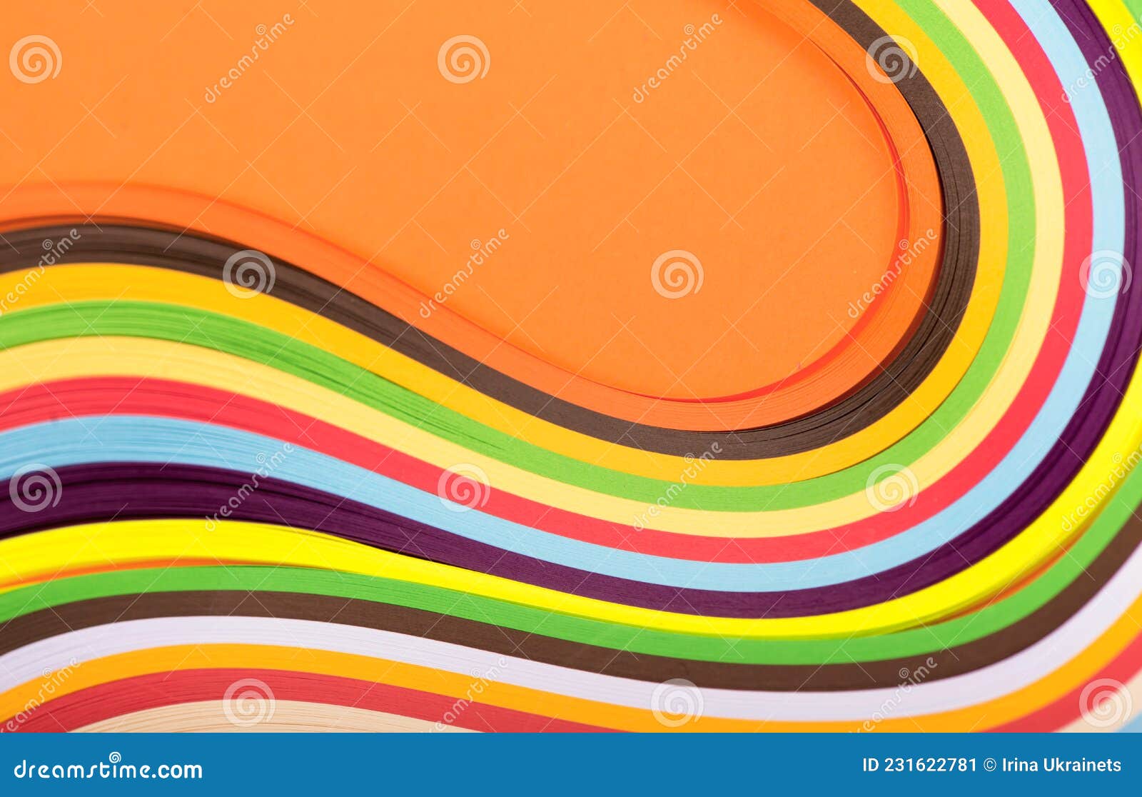 Colored Paper, Cross Section, Background Stacked In Wedges. Stock Photo ...