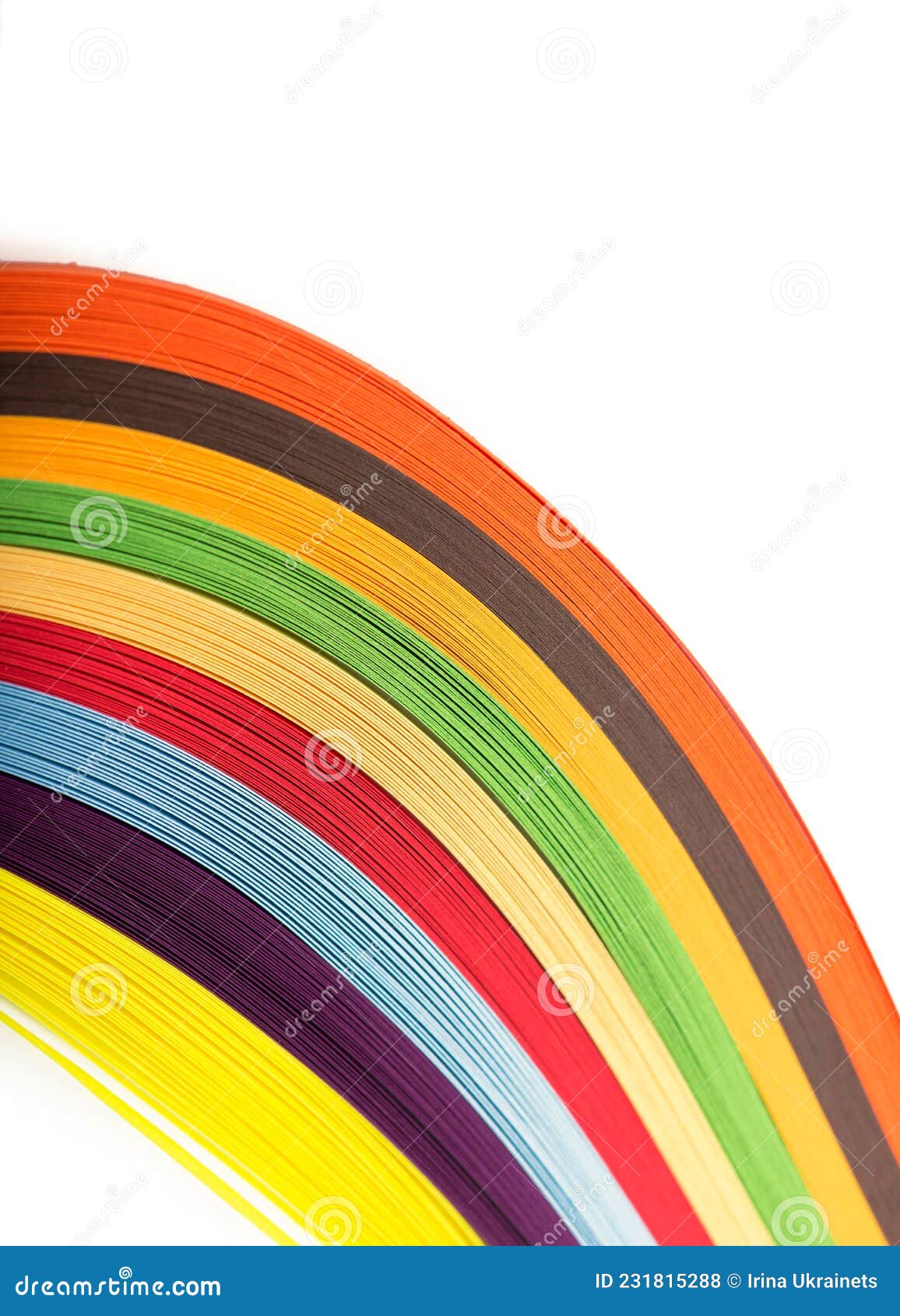 Colored Paper, Cross Section, Background Stacked In Wedges. Stock ...