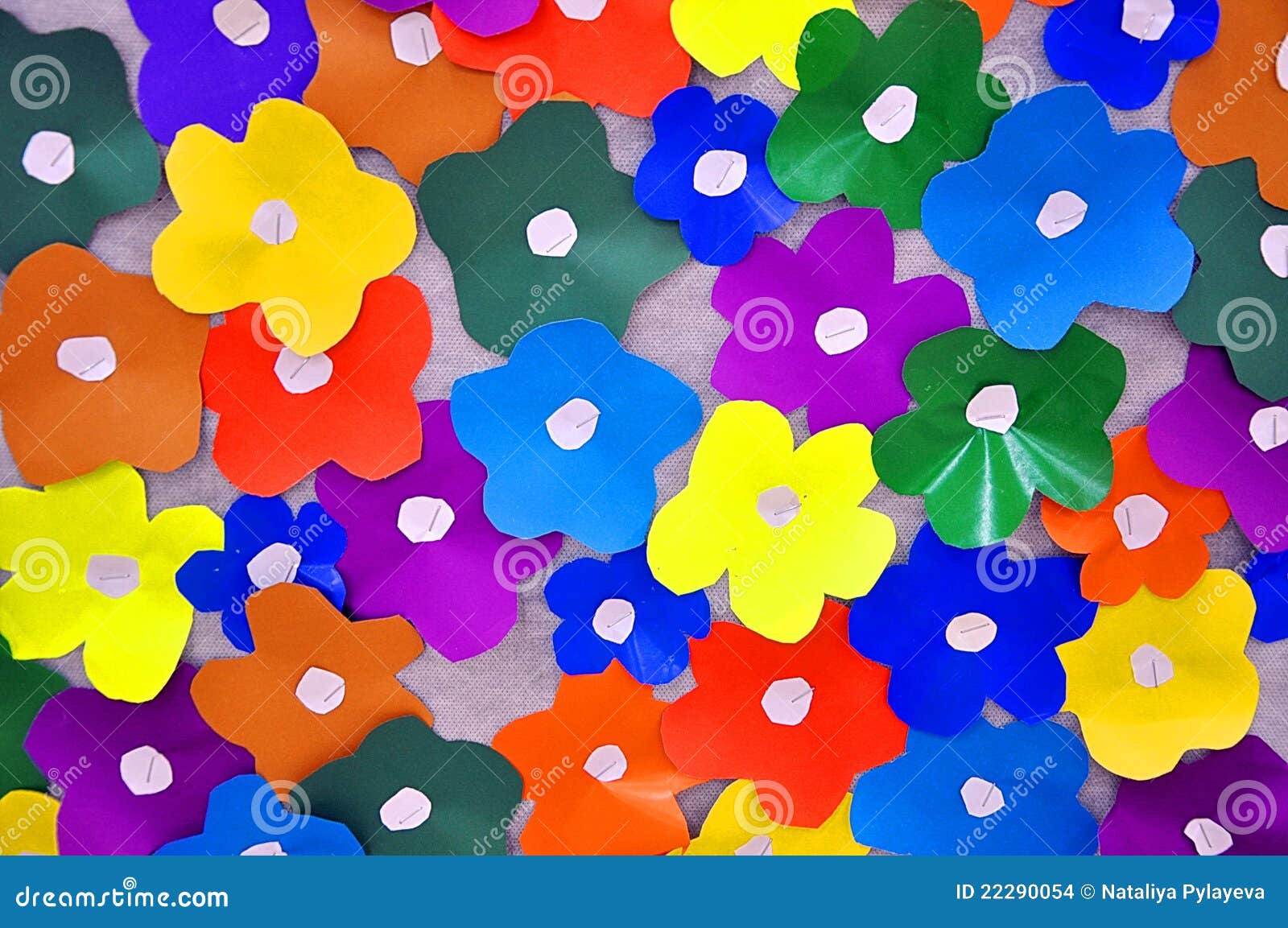 Colored Paper Flowers Stock Images - Image: 22290054