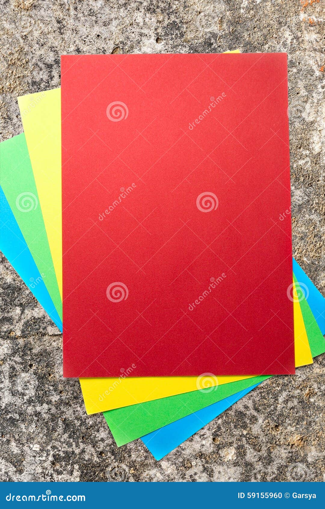 Colored paper lists stock photo. Image of blue, office - 59155960