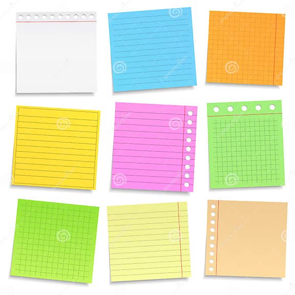 Colored Paper Notes stock vector. Illustration of graphic - 29334725