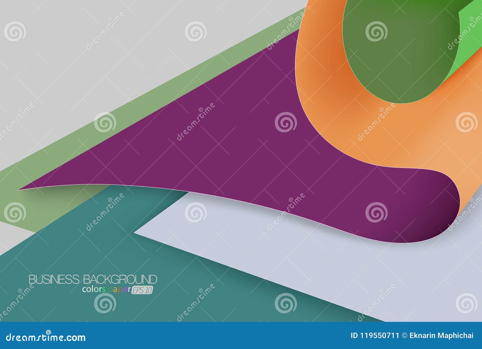 Colored Paper Overlapping Scene Vector Stock Vector - Illustration of ...