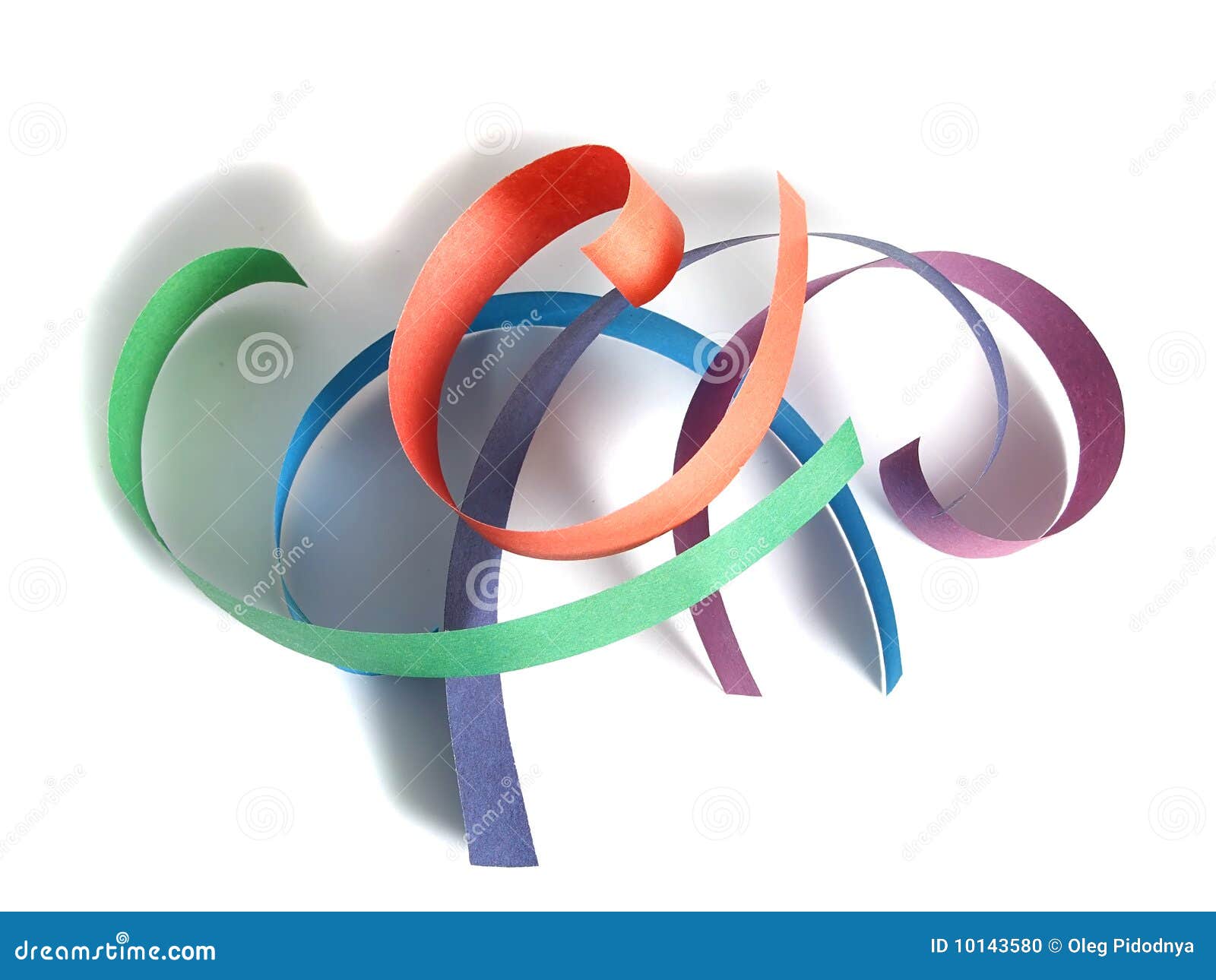 Colored paper ribbon stock photo. Image of curl, holiday - 10143580