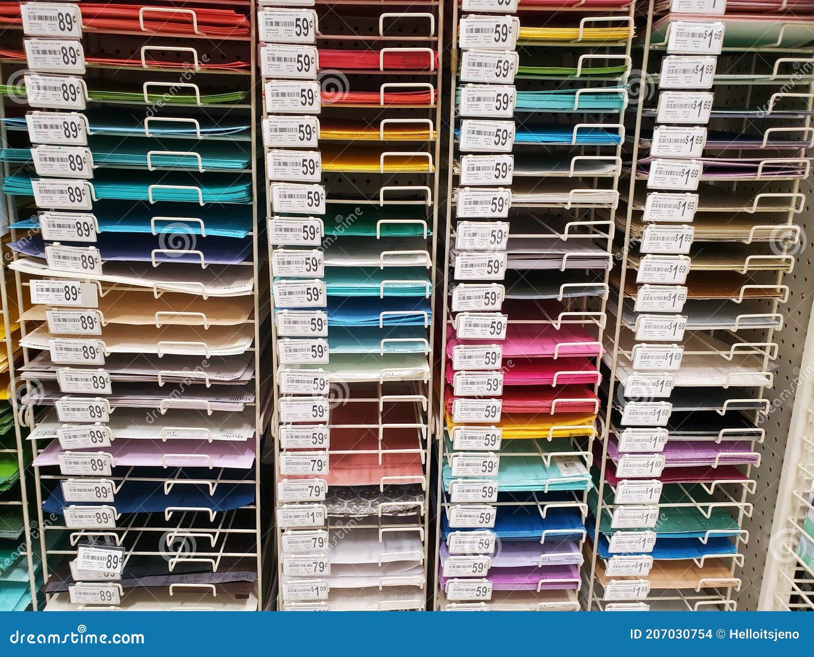 Colored Paper for Sale at Craft Store Editorial Stock Image - Image of ...