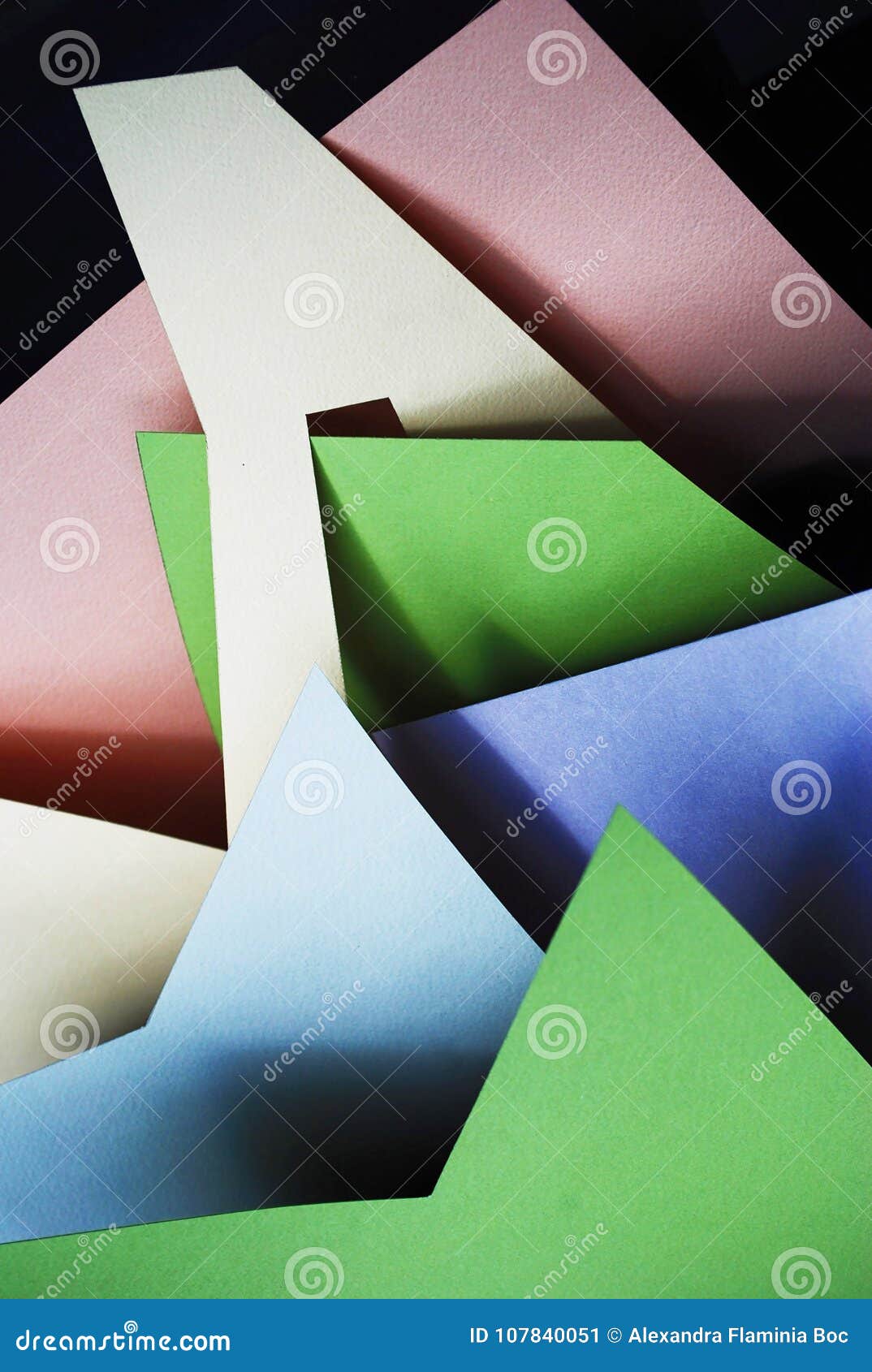 Colored paper shapes stock image. Image of yellow, joyful - 107840051