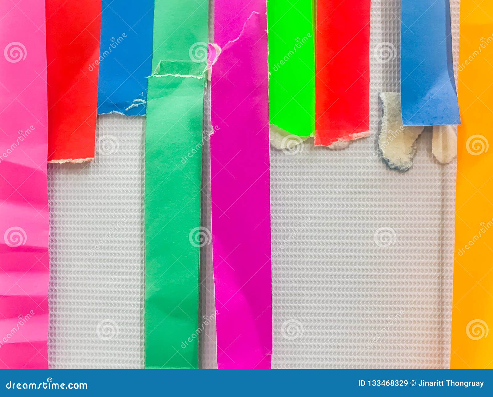 Colored Paper Strips Decorate on Board Stock Image - Image of ...