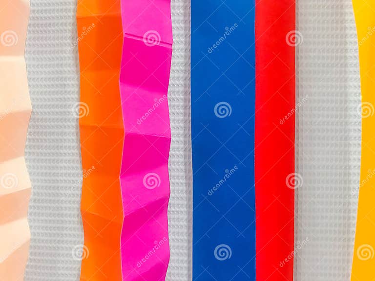 Colored Paper Strips Decorate on Board Stock Image - Image of paper ...