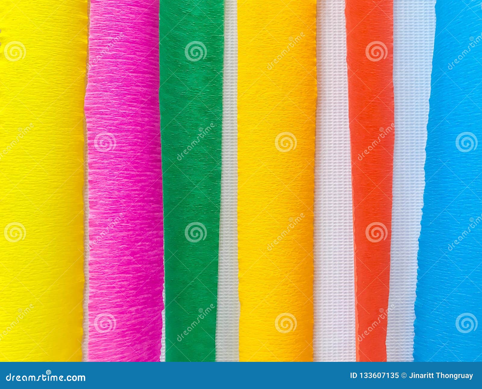Colored Paper Strips Decorate on Board Stock Image - Image of paper ...