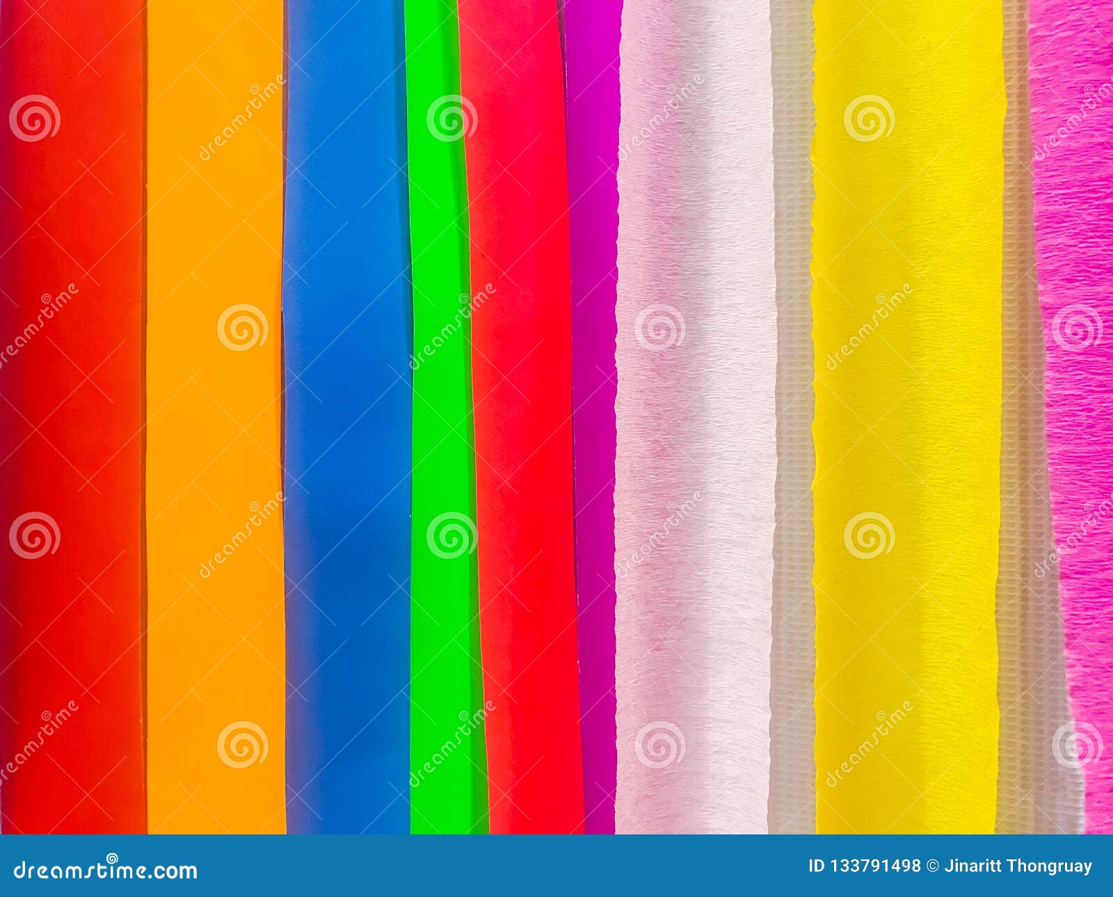 Colored Paper Strips Decorate on Board Stock Photo - Image of ...