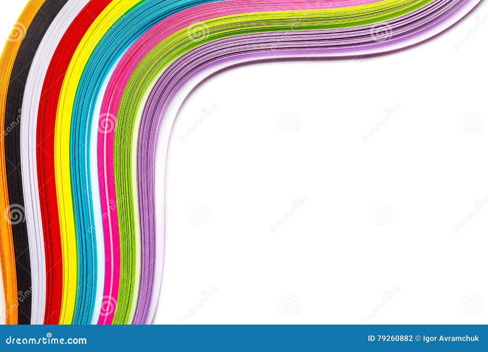 Colored Paper Tape on a White Background Stock Photo - Image of ...