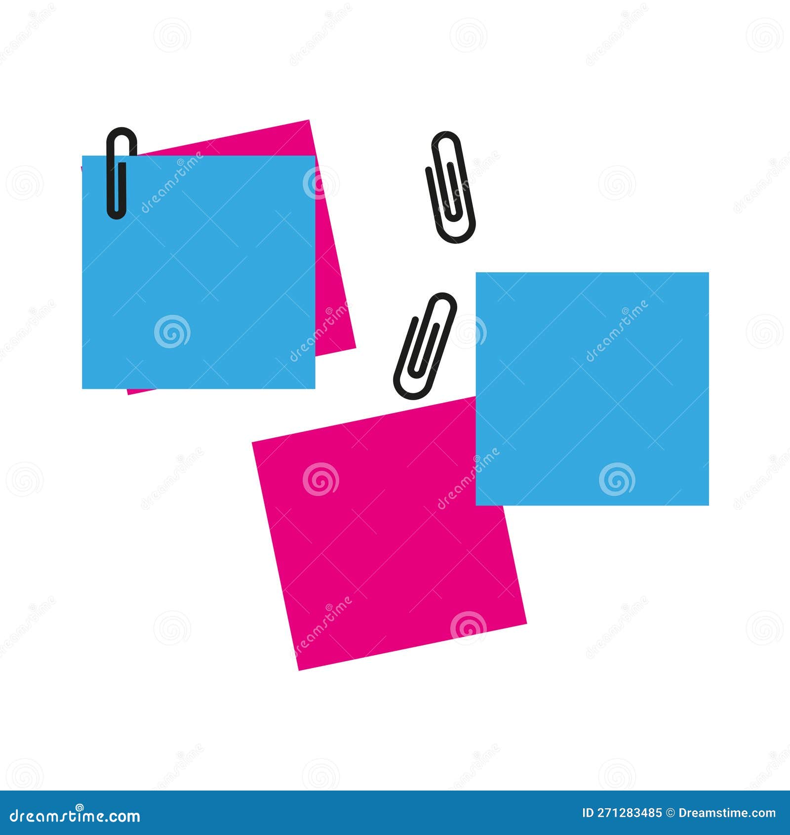 Colored Paperclip Sheets. Color Concept. Vector Illustration Stock ...
