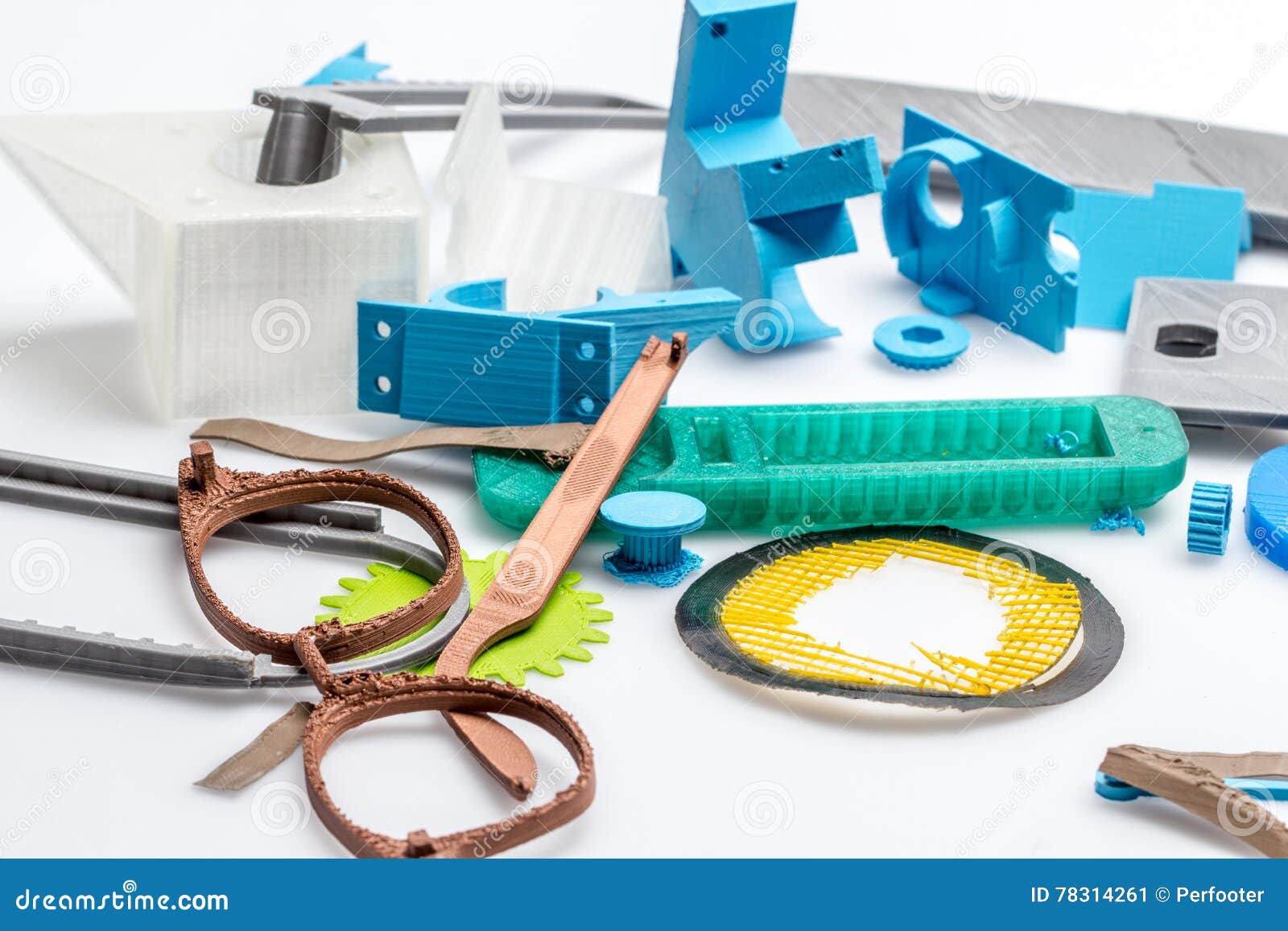 Colored Parts from Various Materials Stock Image - Image of parts ...