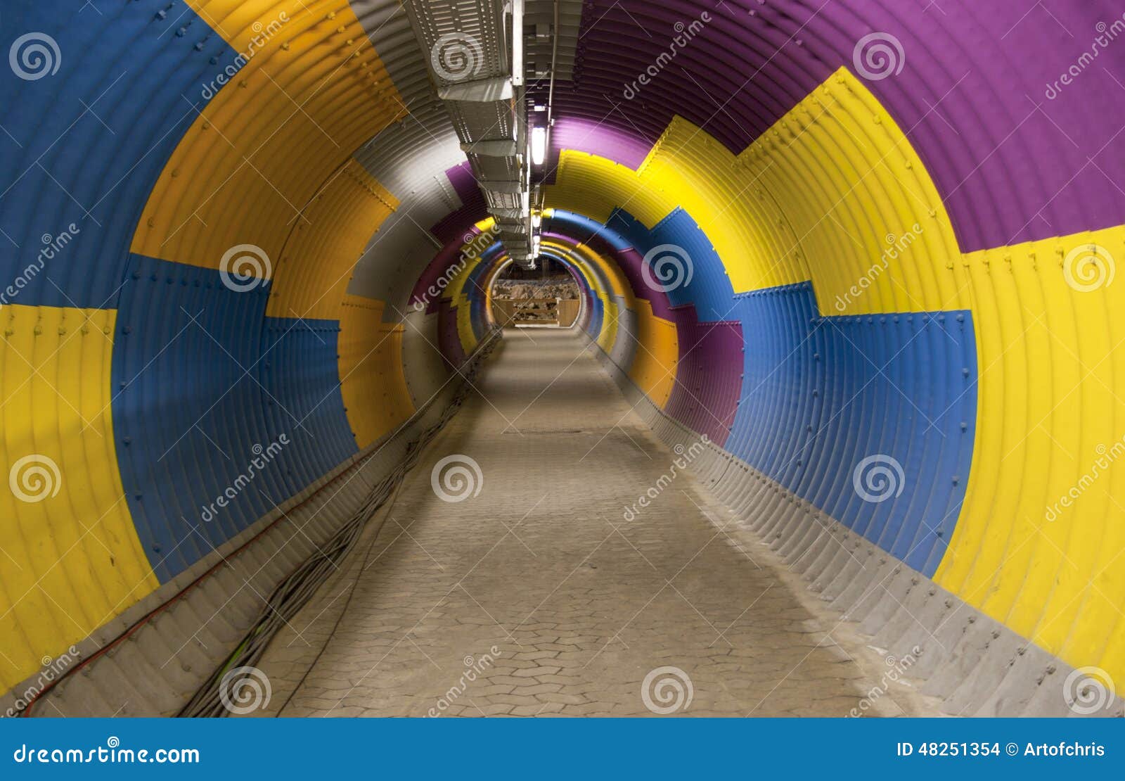 Colored Passage Tunnel, Colorful Tunnel 2 Stock Photo - Image of ...