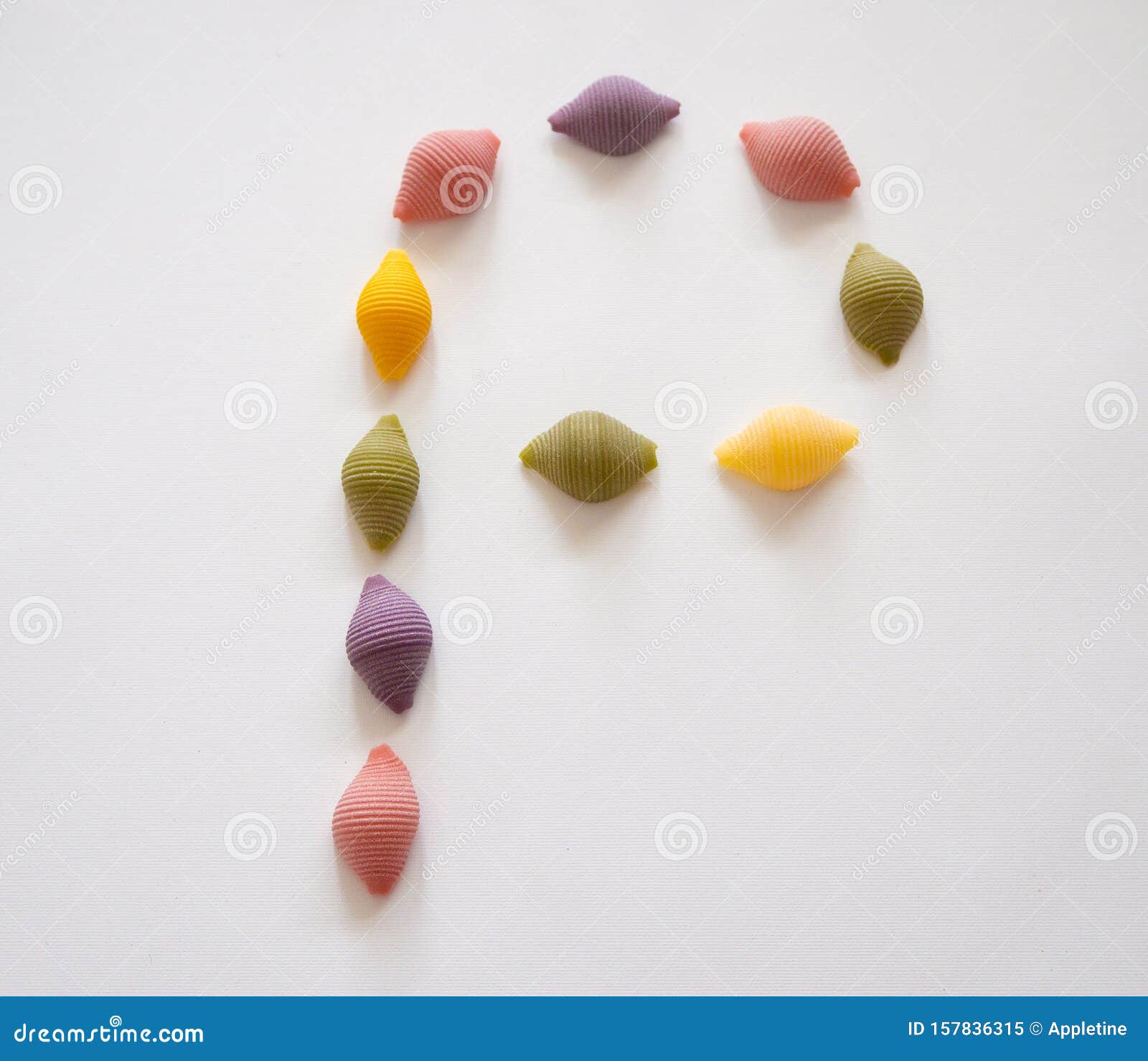Colored Pasta Alphabet - Capital Letter P Stock Image - Image of ...