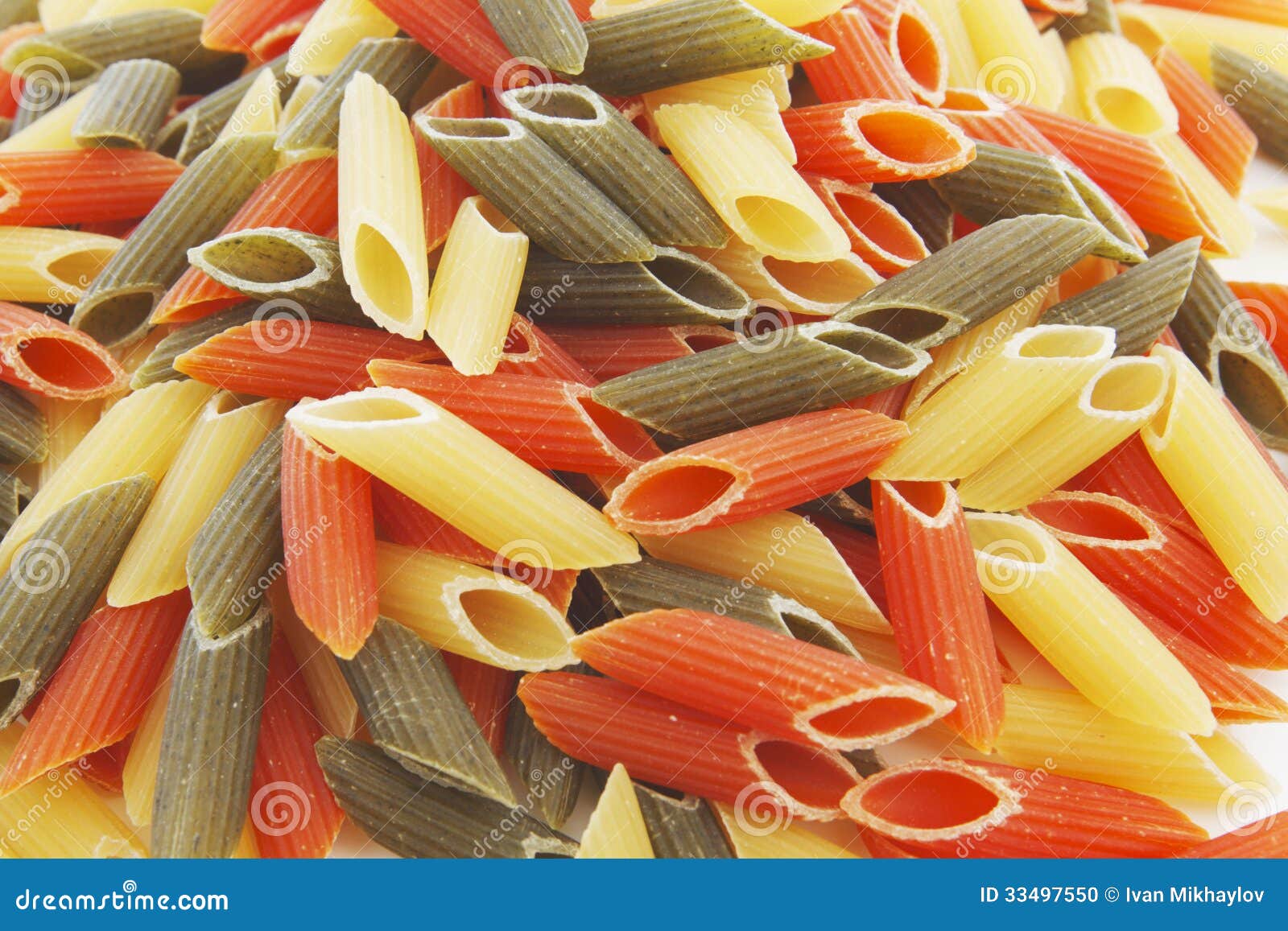 Colored pasta stock photo. Image of cuisine, produce - 33497550