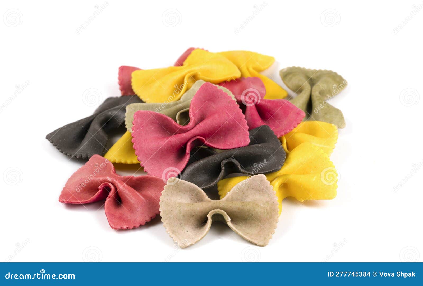 Colored Pasta in the Shape of a Butterfly Stock Photo - Image of ...