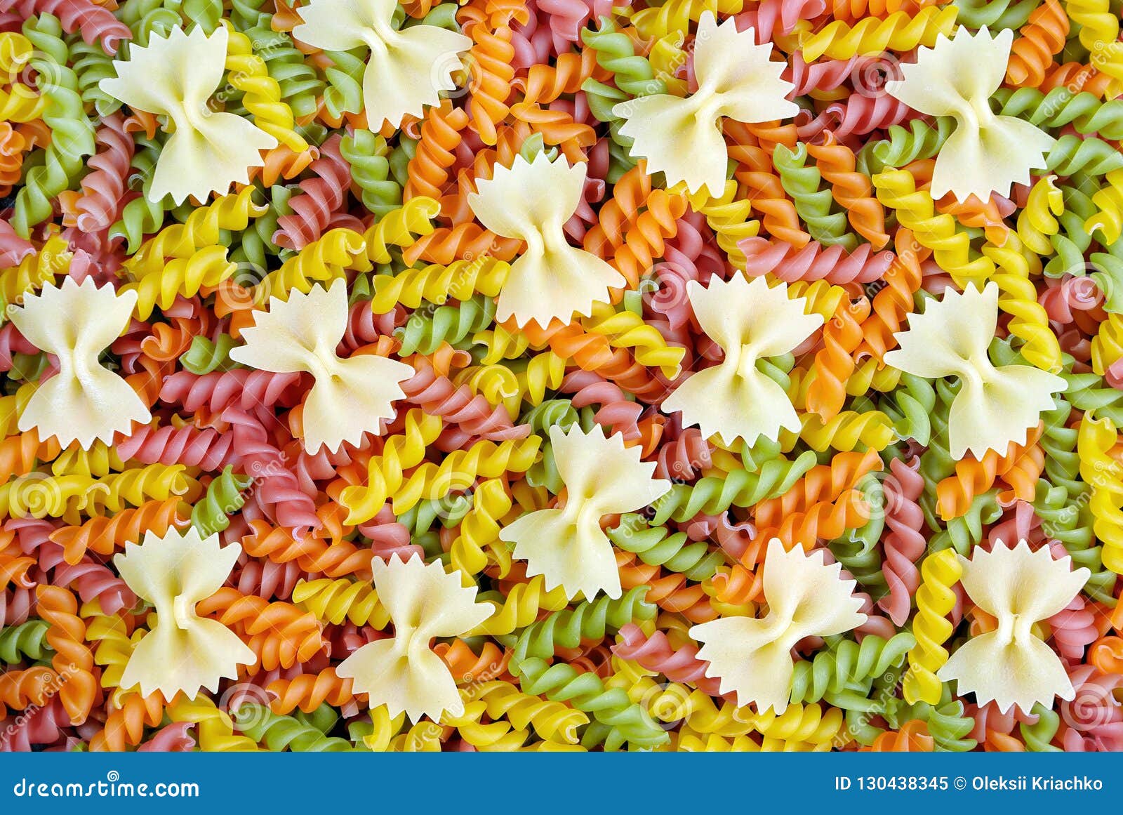 Colored Pasta Texture Background. Close Up Stock Image - Image of ...
