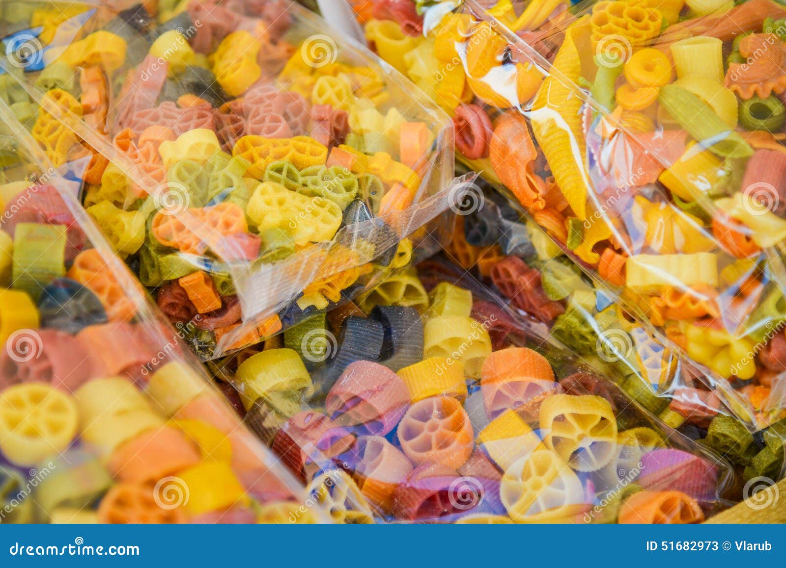 Colored pasta stock image. Image of noodles, background - 51682973
