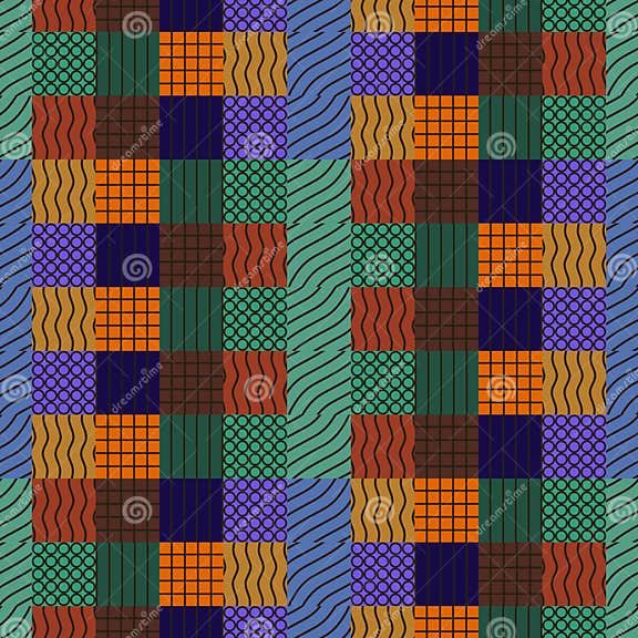 Colored pattern elements stock vector. Illustration of print - 64754609