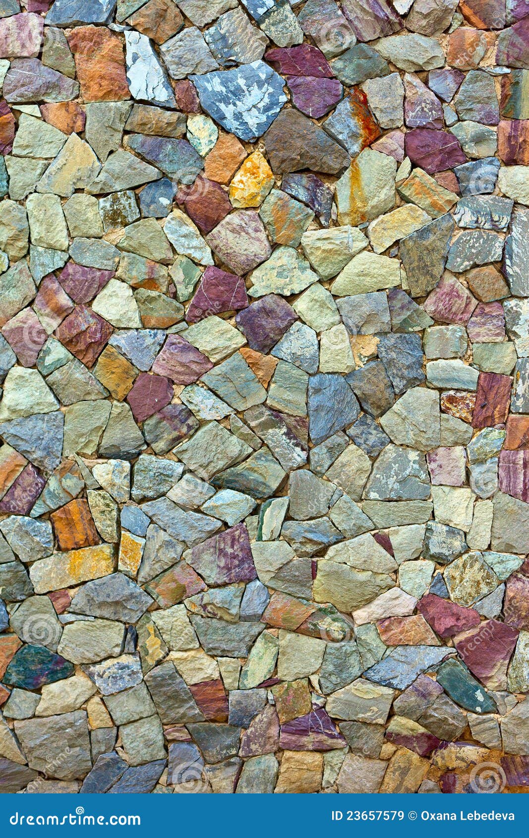 Colored Pattern of Old Stone Wall Surfaced Stock Image - Image of piece ...