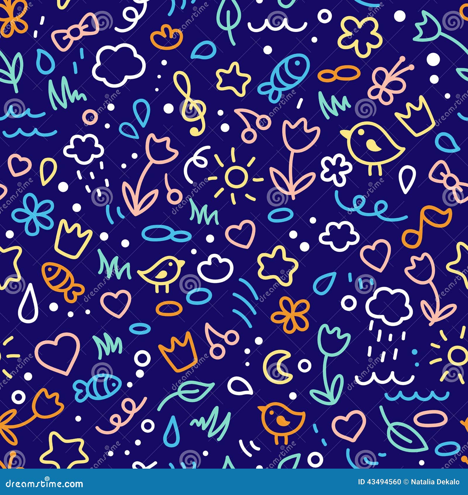 Colored pattern stock vector. Illustration of decoration - 43494560