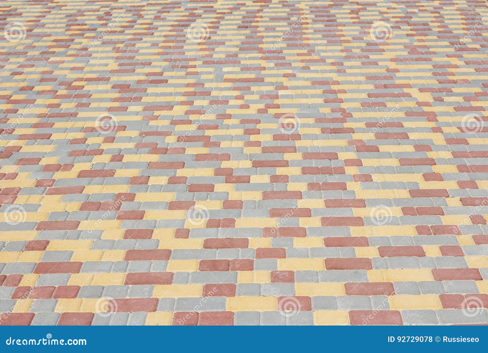Colored pavement surface stock photo. Image of tiles - 92729078