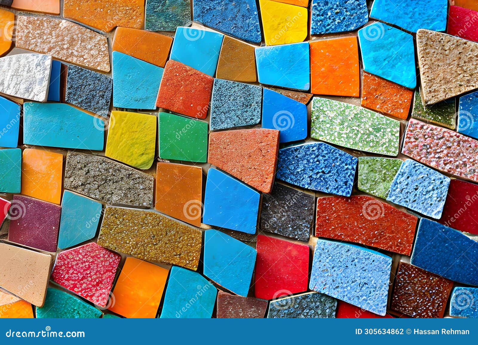Colored Paving Slabs By Mosaic Stock Image | CartoonDealer.com #305635135