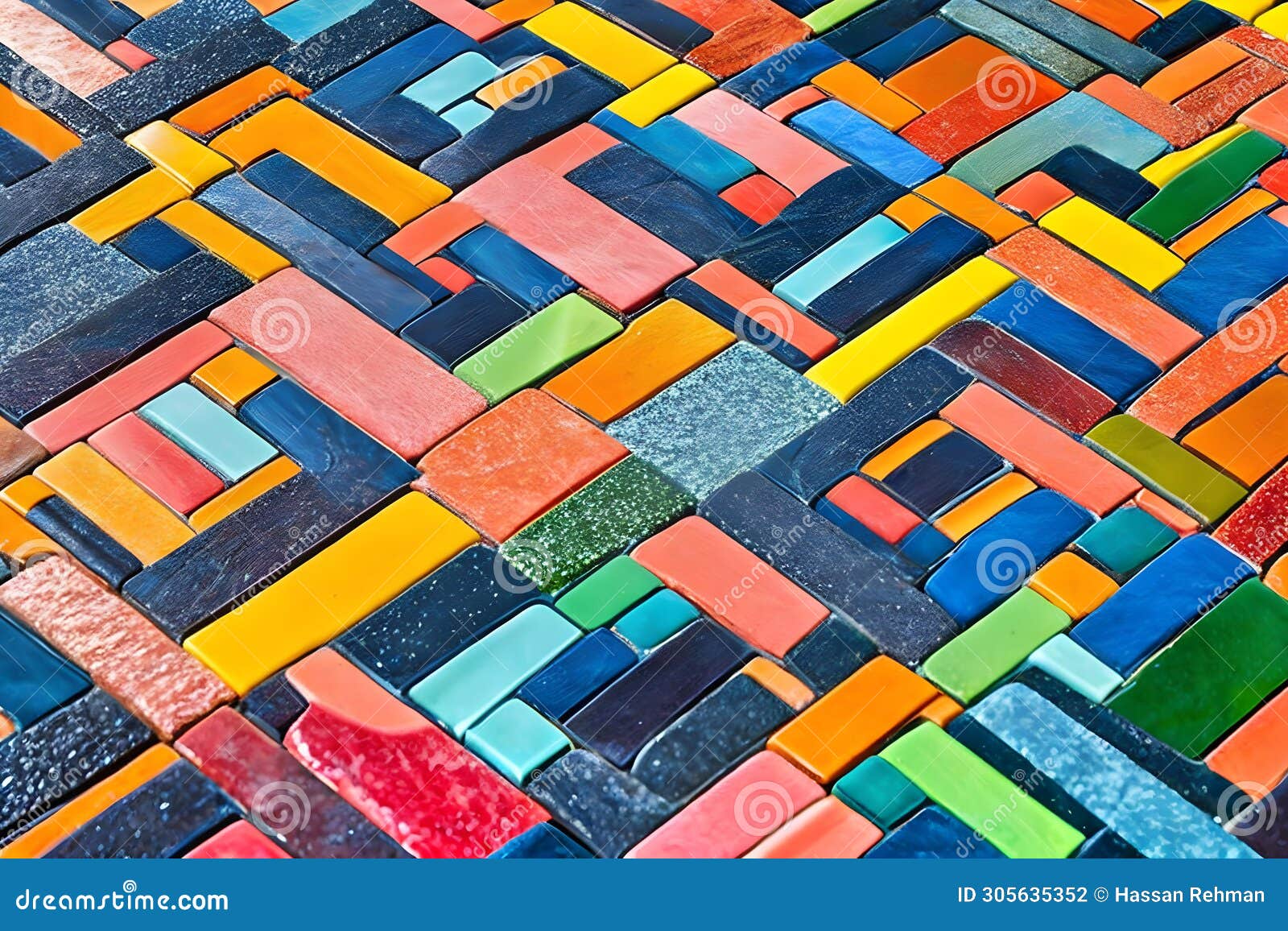 Colored Paving Slabs By Mosaic Stock Photography | CartoonDealer.com ...