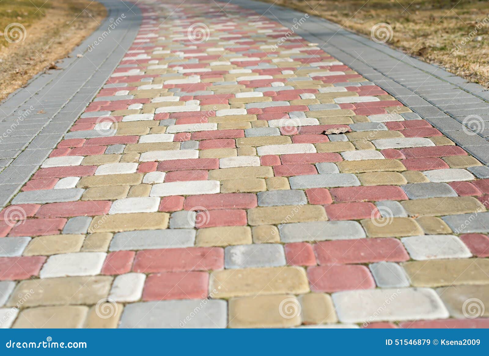 Colored paving slabs stock image. Image of perspective - 51546879
