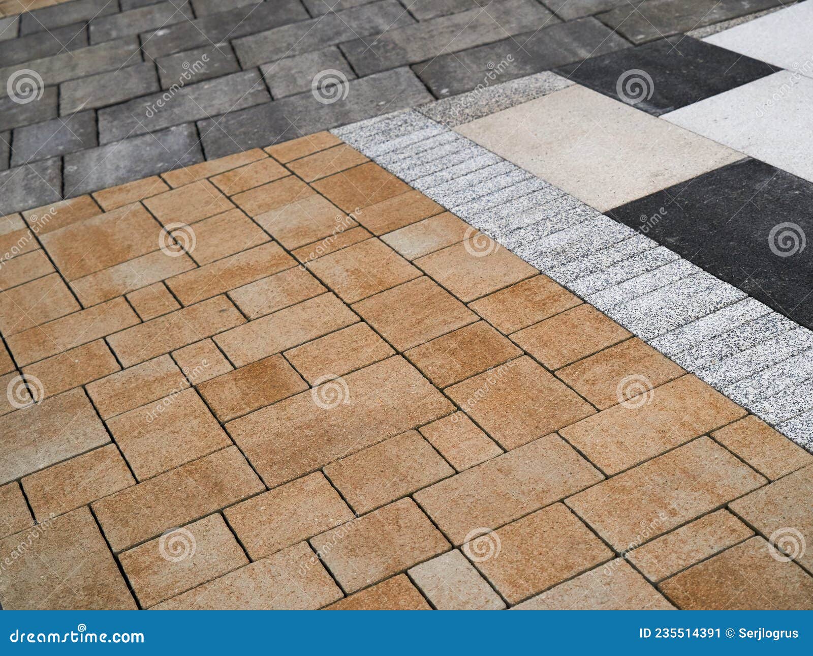 Colored paving tiles stock image. Image of graphic, footpath - 235514391